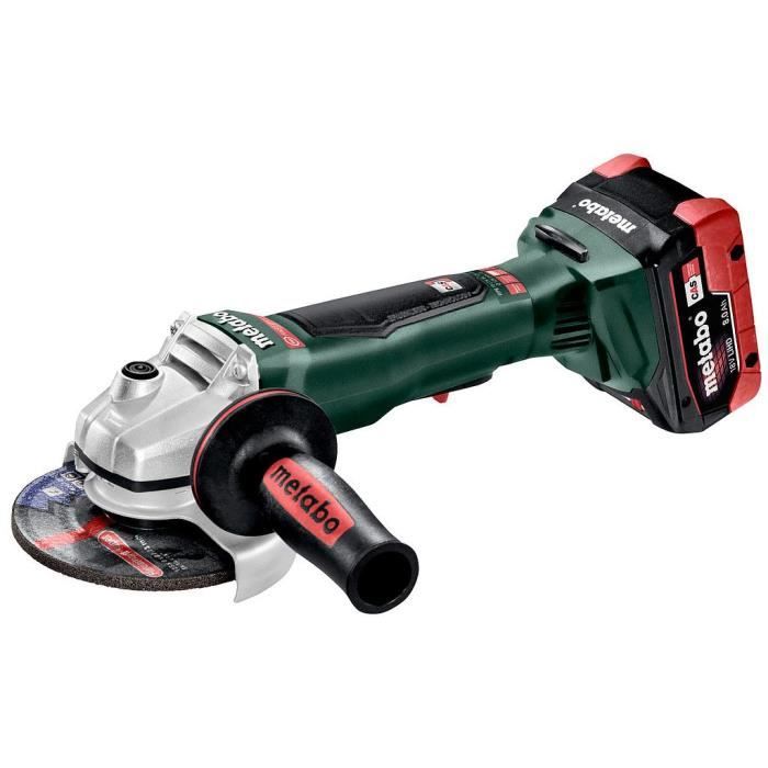 Metabo - Meuleuse d'angle sans fil 125 mm 18 V 2x8.0 Ah LiHD 9000 tr/min avec coffret - WPB 18 ...