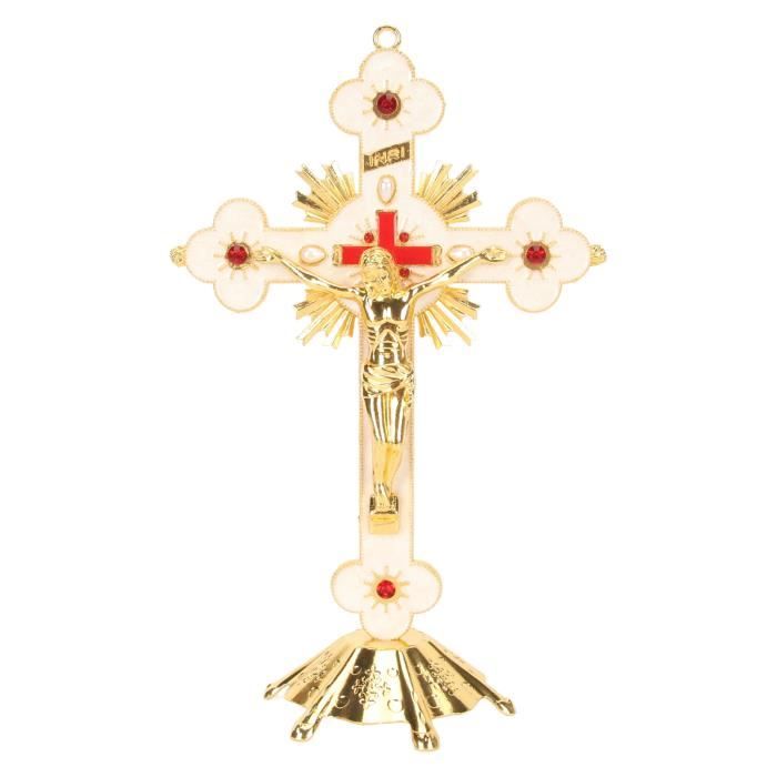 Mxzzand Croix debout en métal Croix de Table, Croix Debout, Décoration ...