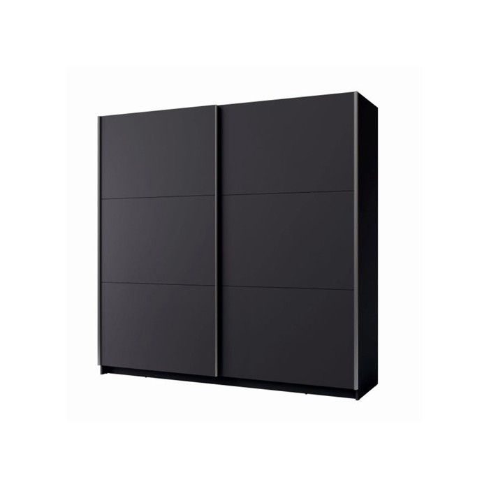 Armoire, garde robe 200 cm 2 portes coulissantes - gris graphite ...