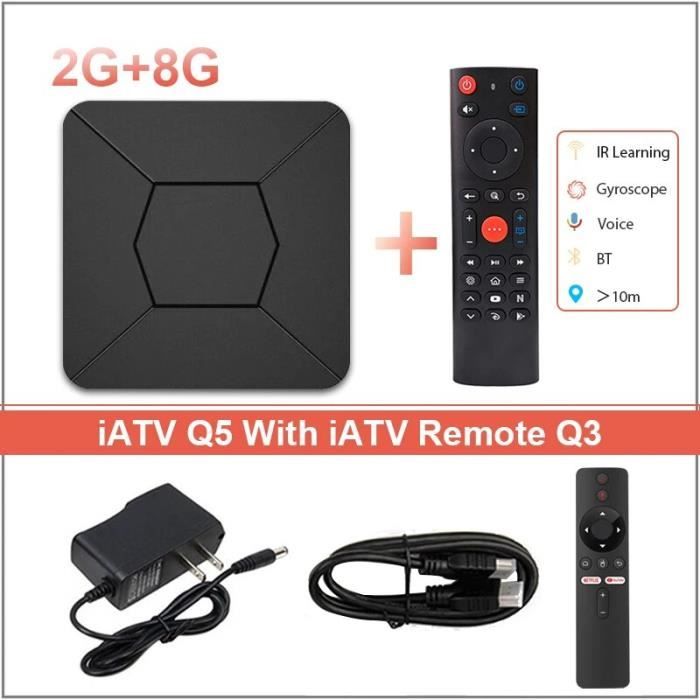 Boîtier Smart TV - RNCYN - Q5 - Android 10 - HDR 4K - 2G RAM 8G ROM ...