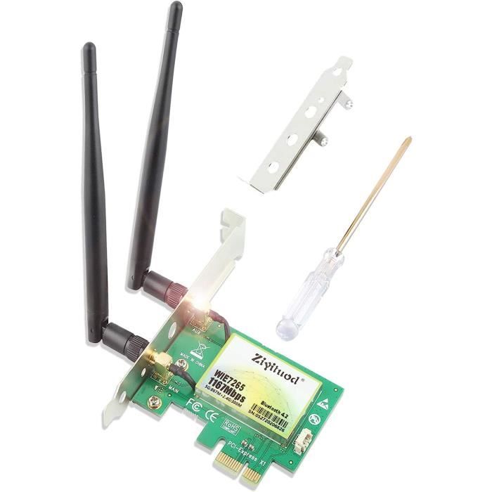 Carte Bluetooth AC1200 PCIe WiFi Intel Wireless ac-7265 Bluetooth 4.2 ...
