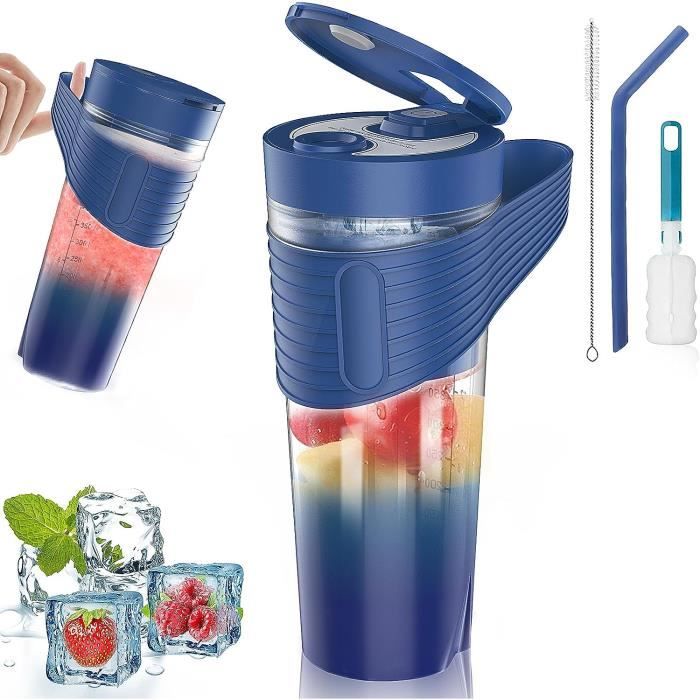 Mixeur portable, 460 ml Mixeur personnel pour smoothies et milk-sha, Machine électrique à 6 ...