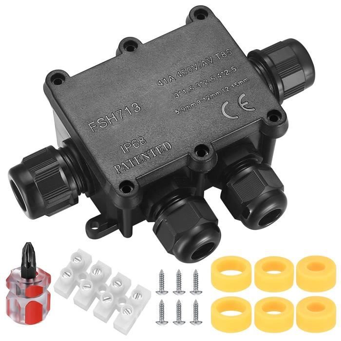 Boite de Derivation Etanche Exterieur IP68, Boîtier de Raccordement ...