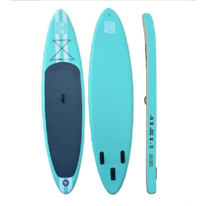 Paddle gonflable en Dropstitch - Surftrip - 335 x 76 x 15 cm - Tout ...