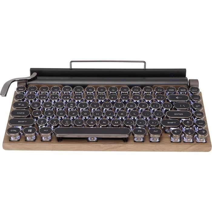 Clavier De Machine À Écrire Rétro, 83 Touches Bluetooth 5.0 À ...