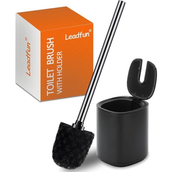 Brosse Wc Brosse De Toilette, Set De 2 Balai Brosse Noire, Faite D'Acier Inoxydable, Set De ...