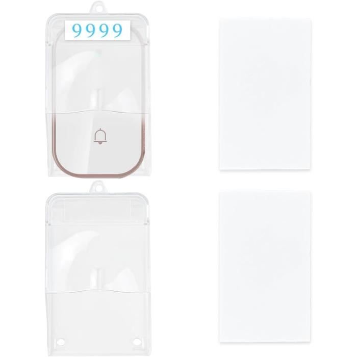 2 Pcs Protection Sonnette Extérieur Anti-Pluie, Cache Sonnette ...
