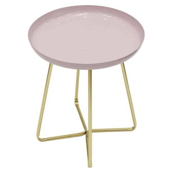 Apryl - Table d'Appoint Ronde Coloris Rose - Cdiscount Maison