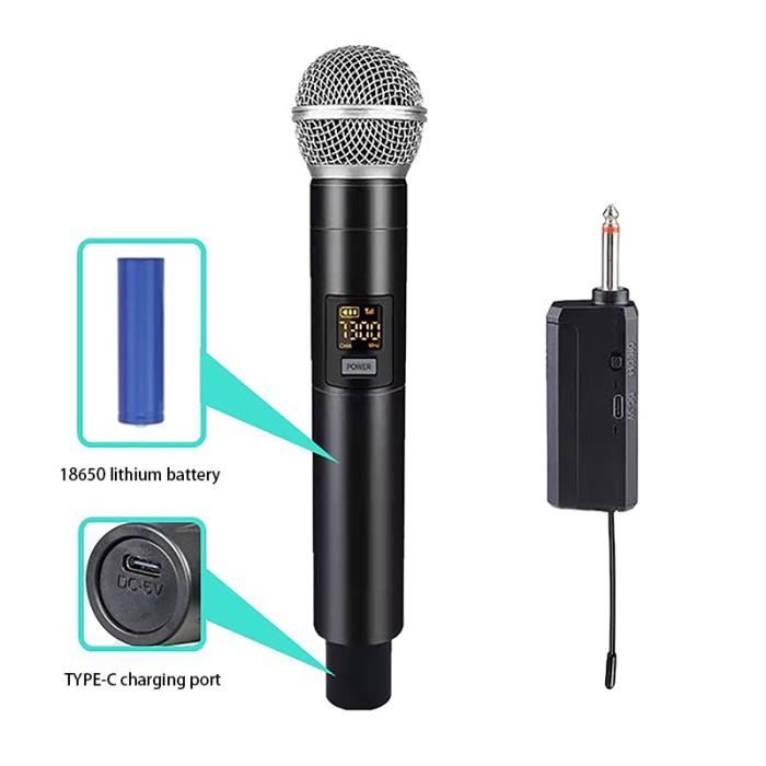 Micro unique-Microphone professionnel sans fil à 2 canaux, système de ...
