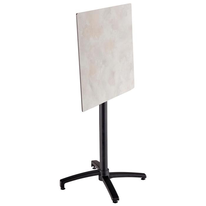 Table haute de terrasse 60x60 cm inclinable stratifié béton gris ...