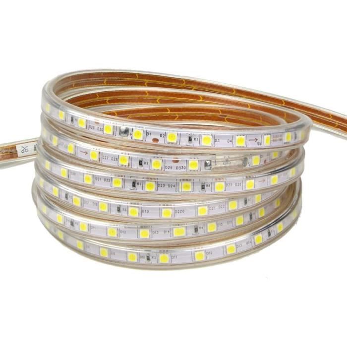 Ruban À Led, Bande Led Etanche, Lumineux Bandeau Led 220V, 5050 Ip65 ...