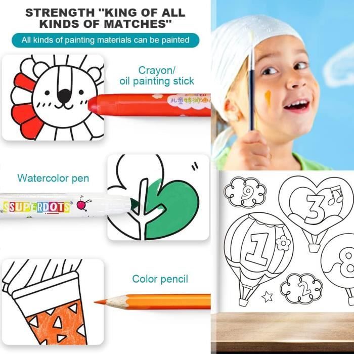 Papier De Peinture À Colorier À Faire Soi-Même Avec Crayon ...