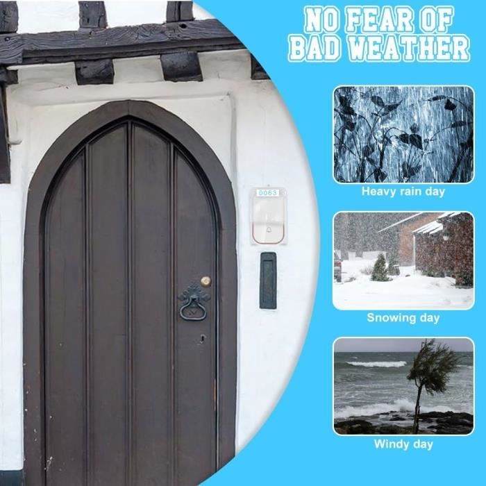 2 Pcs Protection Sonnette Extérieur Anti-Pluie, Cache Sonnette ...
