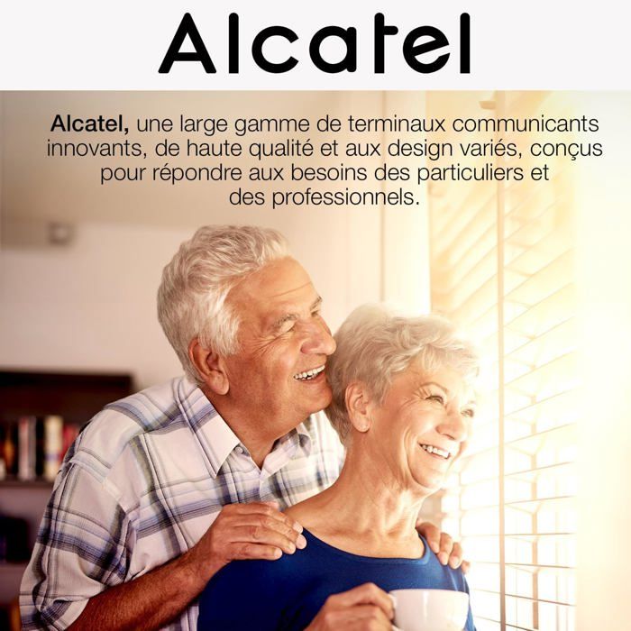 Téléphone fixe filaire senior - SUTEO - Grandes touches - Mains libres ...