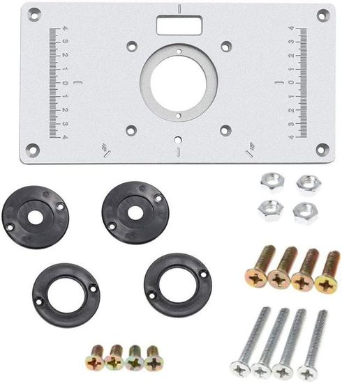 Aluminum Alloy Router Table Insert Plate with 4 Insert Rings for ...