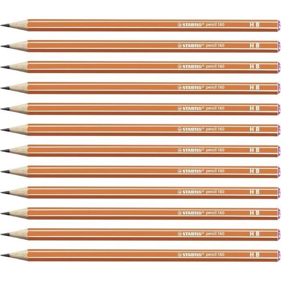 Crayon Graphite Hb - Pencil 160 - Lot De 12 Crayons Graphite Hb Avec ...