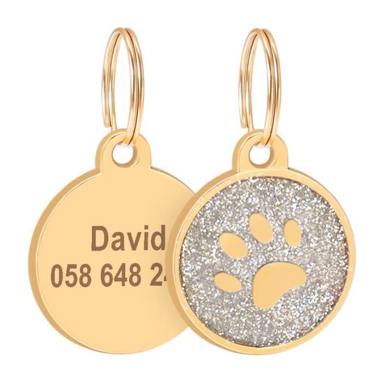 Plaque d'identification personnalisée pour chien et chat, plaque d ...