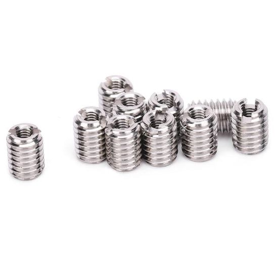 Inserts de filetage crou Réducteur de Filetage 10 Pièces Inserts Filetés en Acier Inoxydable Mle ...