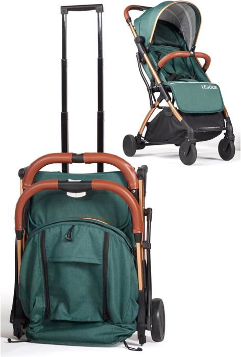 Poussette pour bébé,Poussette de voyage légère et pliable avec harnais ...