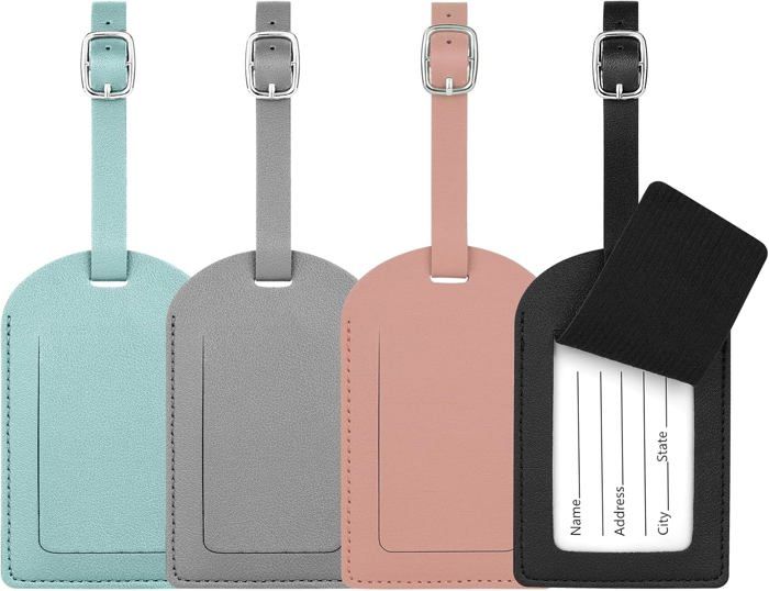 Étiquettes de Bagage,4PCS Étiquettes d'identification de Valise ...