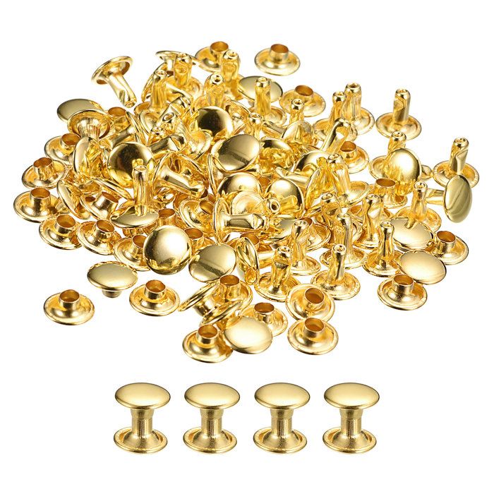 Rivet SOURCING MAP 50 Kits 8mm Double Casquette Rivets 8mm Hauteur ...