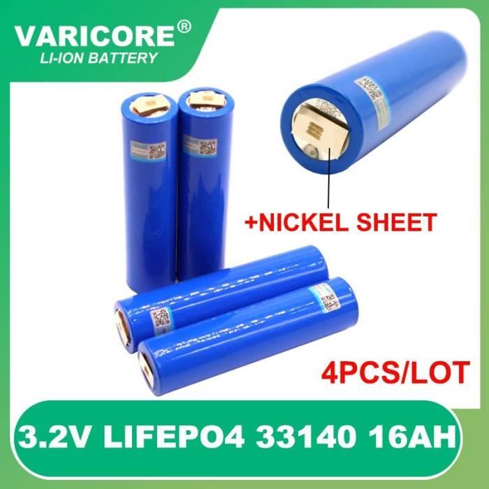 Lot De 4 Batteries Lifepo4, 3.2v, 33140, 15ah, Lithium-fer Phospha ...