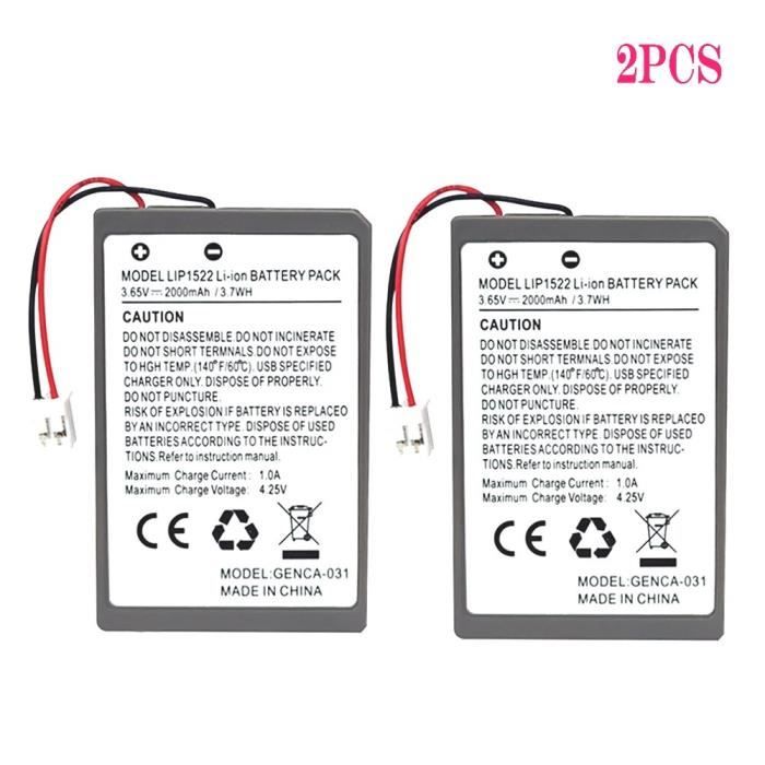 Batteries rechargeables Li-ion 2000mAh pour manette de jeu Sony PS4 ...