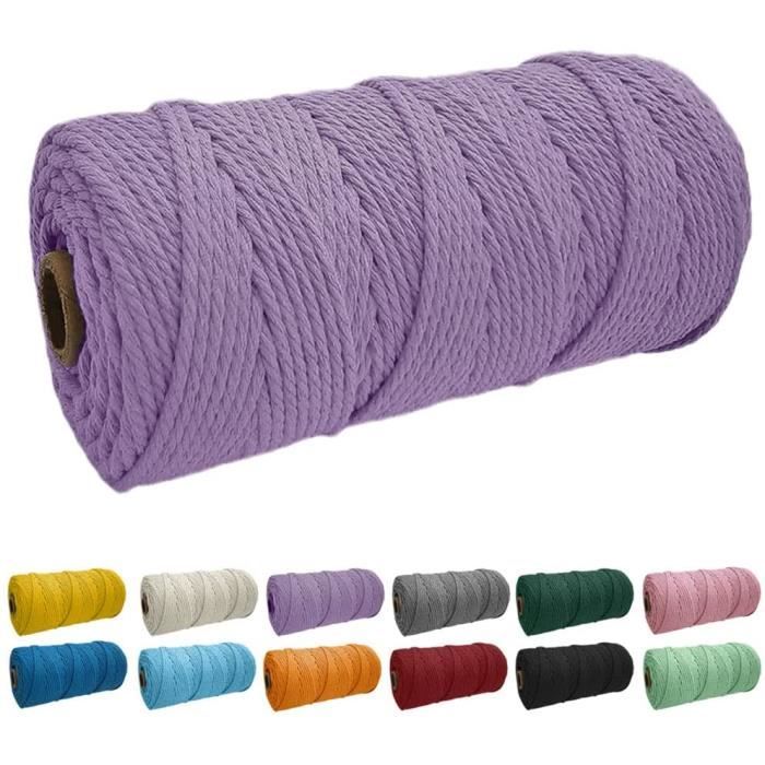 Corde en macramé 3mm x 100m Fil Macrame Coton Cordon Macramé 3mm Corde ...