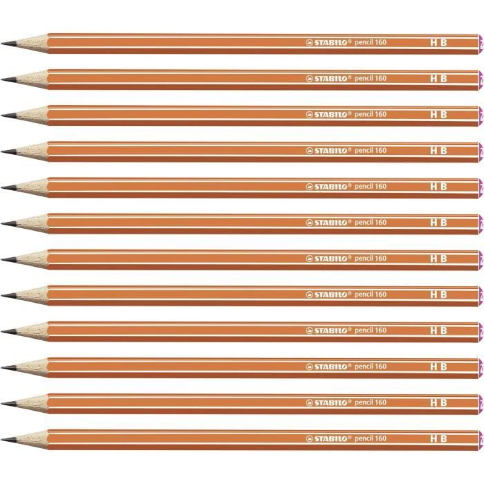 Crayon Graphite Hb - Pencil 160 - Lot De 12 Crayons Graphite Hb Avec ...
