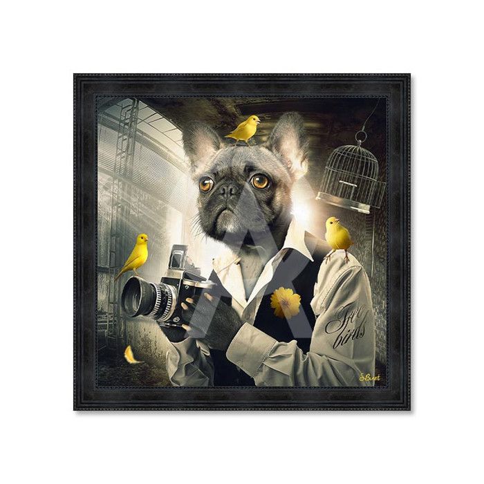 Tableaux, toiles et plaques décoratives - Binet - Cadre en bois avec ...