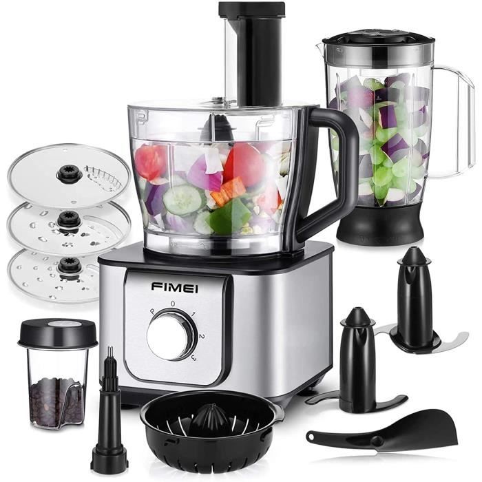 Robot Multifonction, 11 En 1 Robot de Cuisine Multifonctions 1100W 3 ...