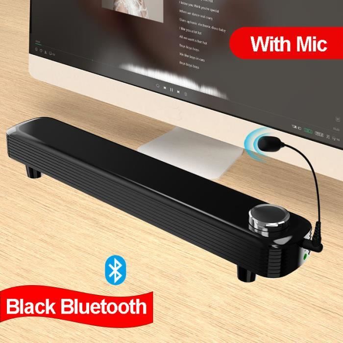 Micro Bluetooth noir - Barre de son Surround 3D Bluetooth 5.0, haut ...