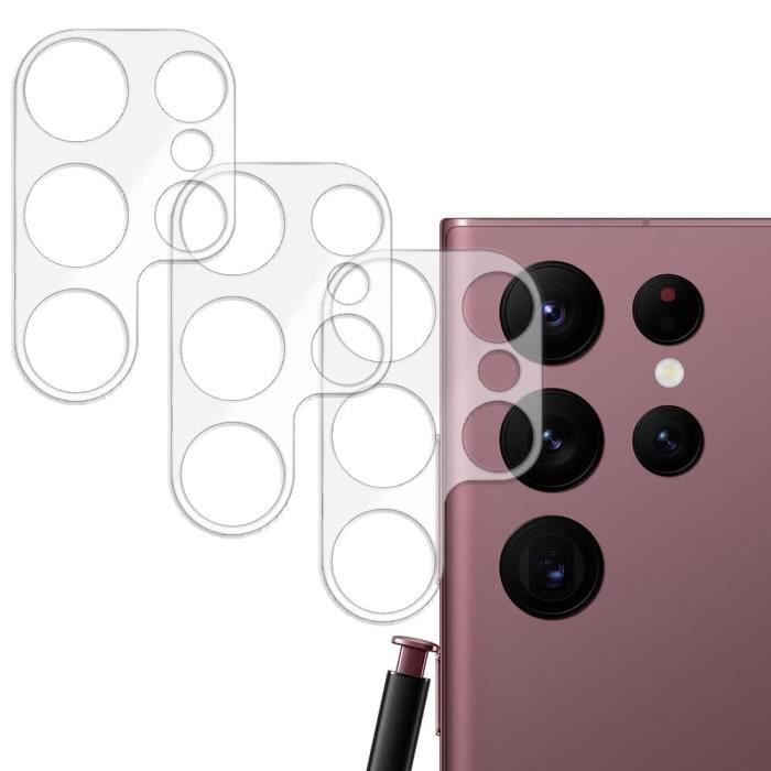 3 X Verre Trempé Caméra Arrière Pour Samsung Galaxy S22 Ultra