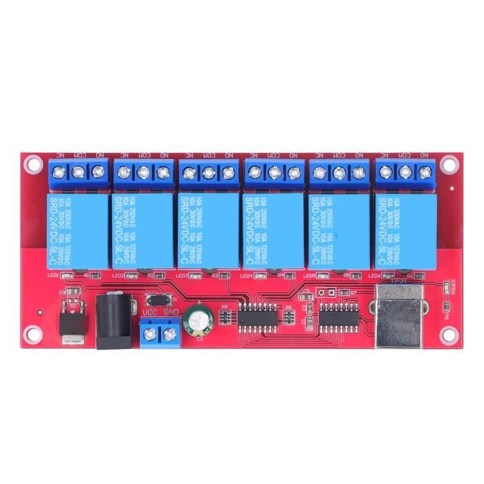 EJ.life Carte relais USB EJ.life Module relais USB 6 canaux Modes de ... EJ.life Carte relais USB EJ.life Module relais USB 6 canaux Modes de ...