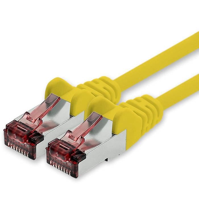 Modem - Limics24 - Câble Réseau Cat.6 50M Jaune 1 X Ethernet Lankabel ...