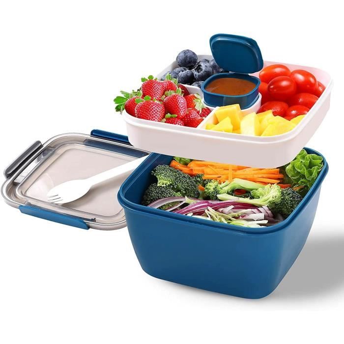 Lunch Box Avec 3 Compartiment, Salade Boîtes Repas Adultes-Enfants ...