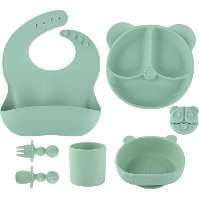 Coffret Repas Bebe, Lot de 6 Pièces,ZGEER, avec Ventouse Assiette Bol ...