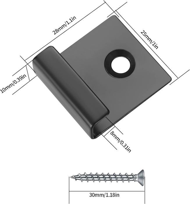 40 Pièces Clips de Fixation Cachés pour Terrasse, Clips de Fixation de ...