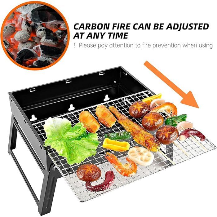 Barbecue Portable Mini Barbecue Charbon Pliable BBQ Grill Barbecue ...