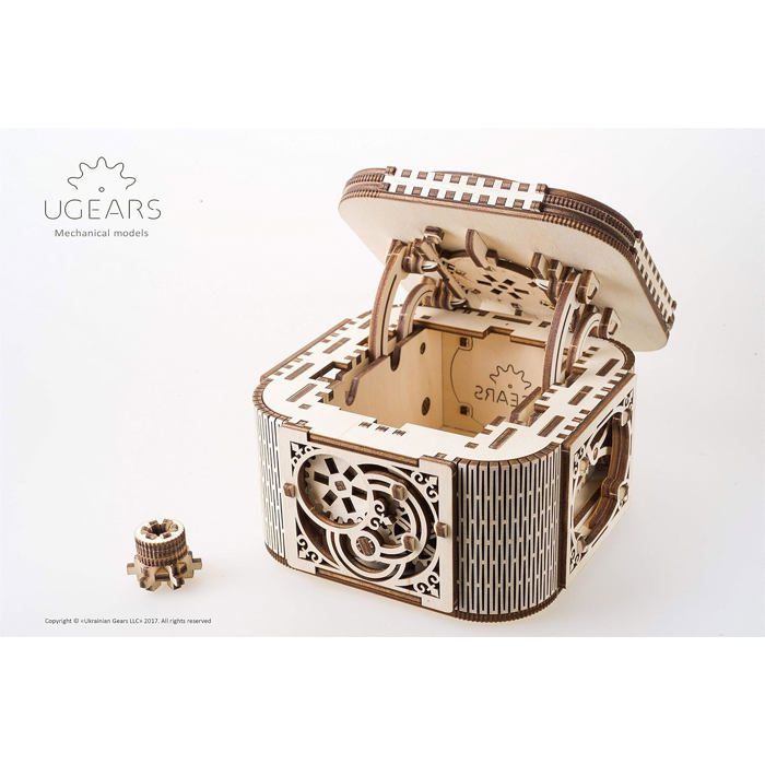 Puzzle 3D UGEARS Treasure Box - Kits de maquettes mécaniques eois à ...