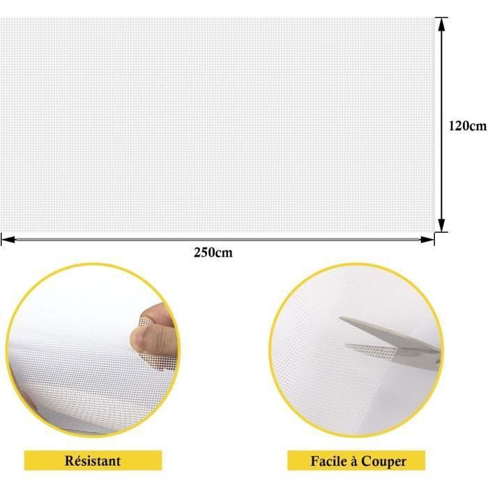 250x120cm DIY Moustiquaire Fenêtre, Moustiquaire en Polyester Super ...