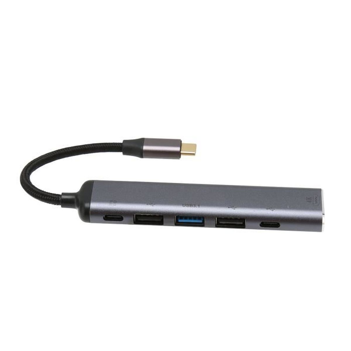 LAM-Concentrateur USB C 6 en 1 6 en 1 Hub USB C Type C vers Interface ...