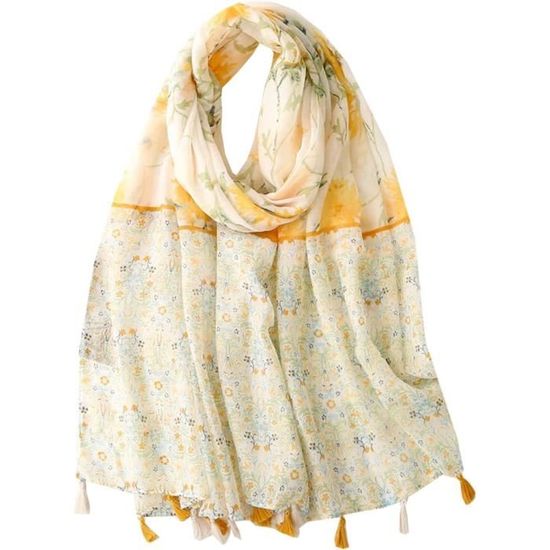 Foulard Femme Écharpe Longue Carré Wrap de châle Etole Pashmina Châle ...