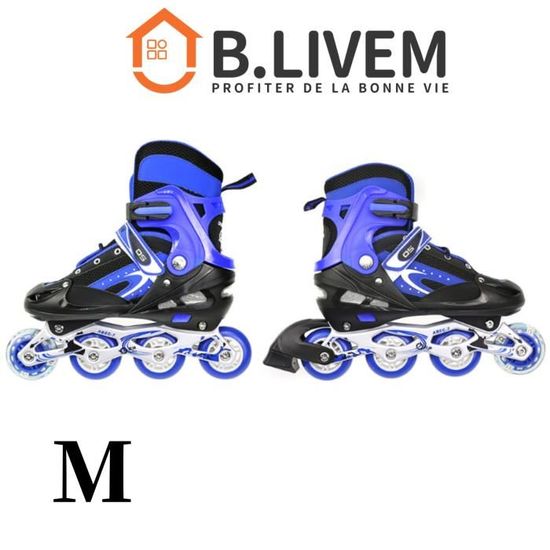 Patins à roulettes ajustables pour enfants - B.LIVEM - Taille M - Roues ...
