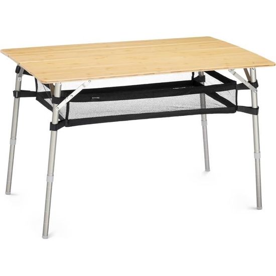 Navaris Table Pliante de Camping - Table Pliable en Bambou avec Pieds ...