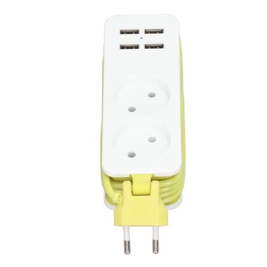 Multiprise - Omabeta - SFC08 - 2 Prises Rondes - 4 Ports USB - 1200W 10A - Cdiscount Bricolage