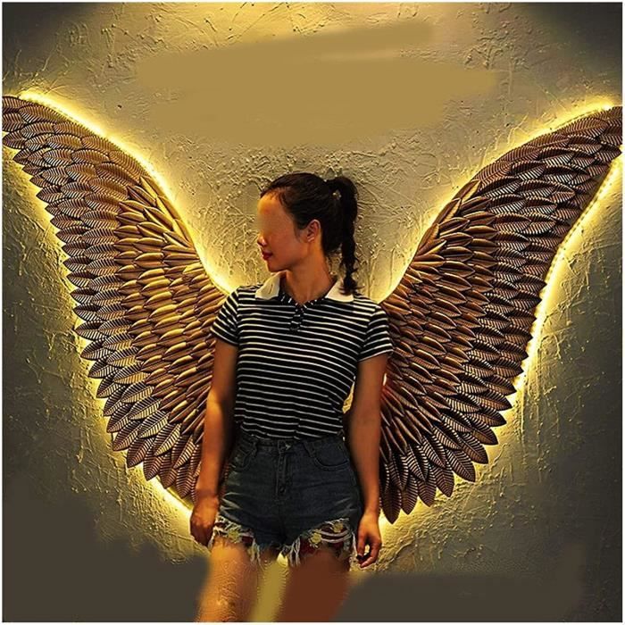 Décoration de la maison en métal moderne- ailes d'ange 3D Art mural ...