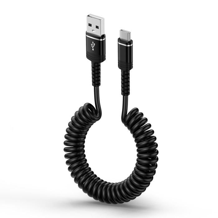 Câbles USB - 1001 PILES BATTERIES - Spiralé USB A → USB C 0,4–1,8 m ...