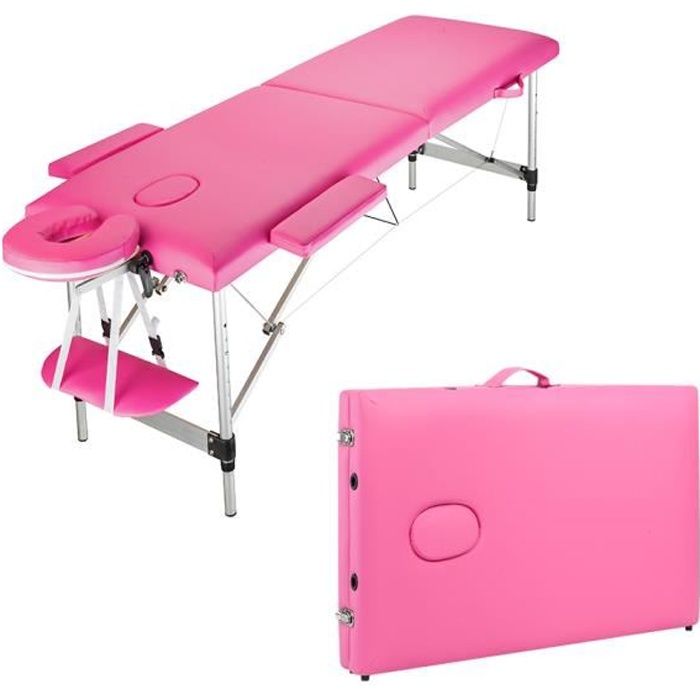 Table De Massage Pliante 2 Zones En Aluminium Accessoires Et Housse