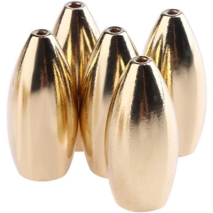 5 poids en forme d’olive pour ligne de pêche coule rapidement, en ...